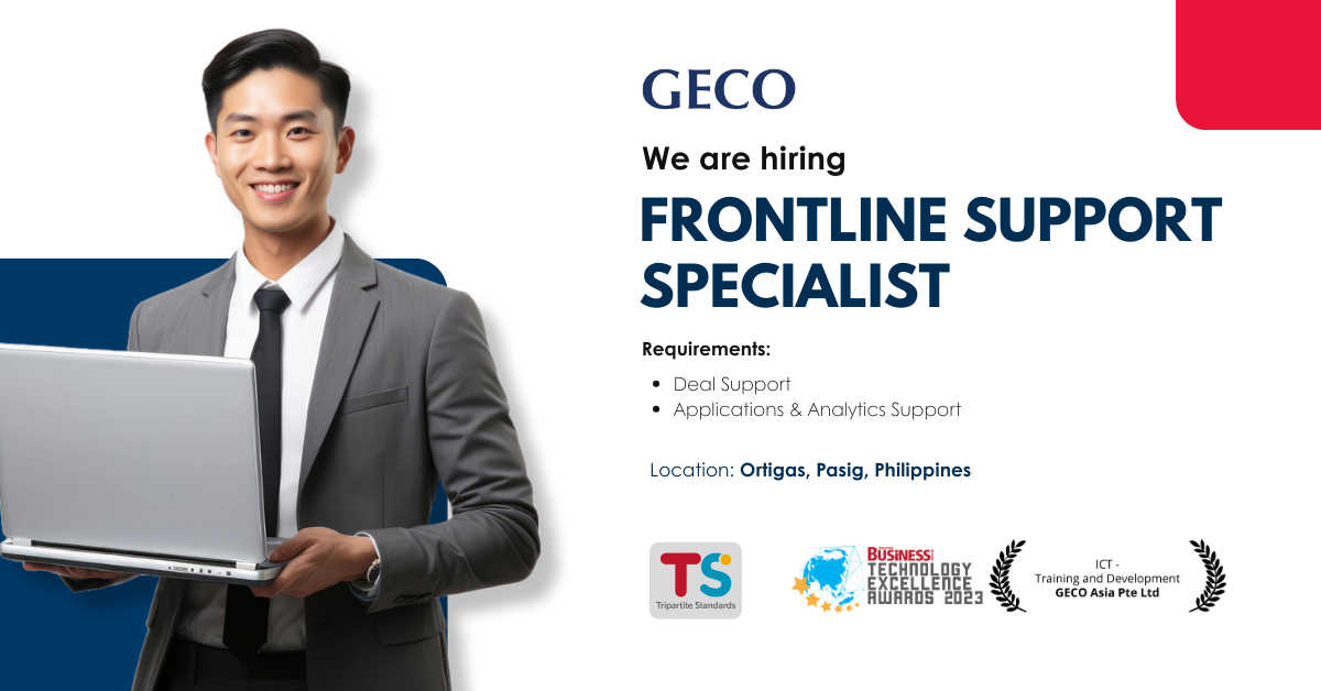 #HIRING: Frontline Support Specialist - GECO PH