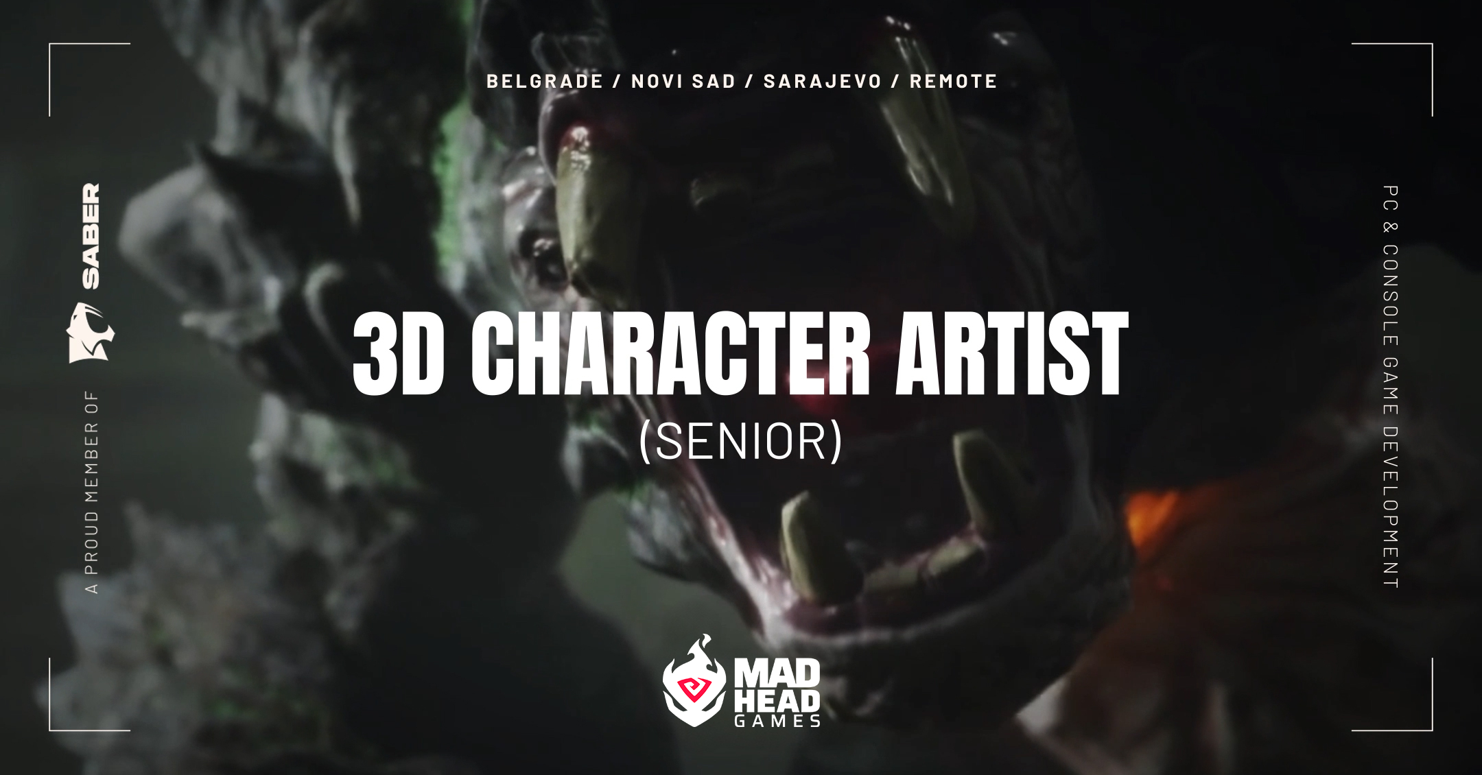 3D Character Artist (senior) - Mad Head Games